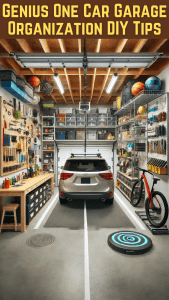 Genius One Car Garage Organization DIY Tips - GARAGE GUIDES