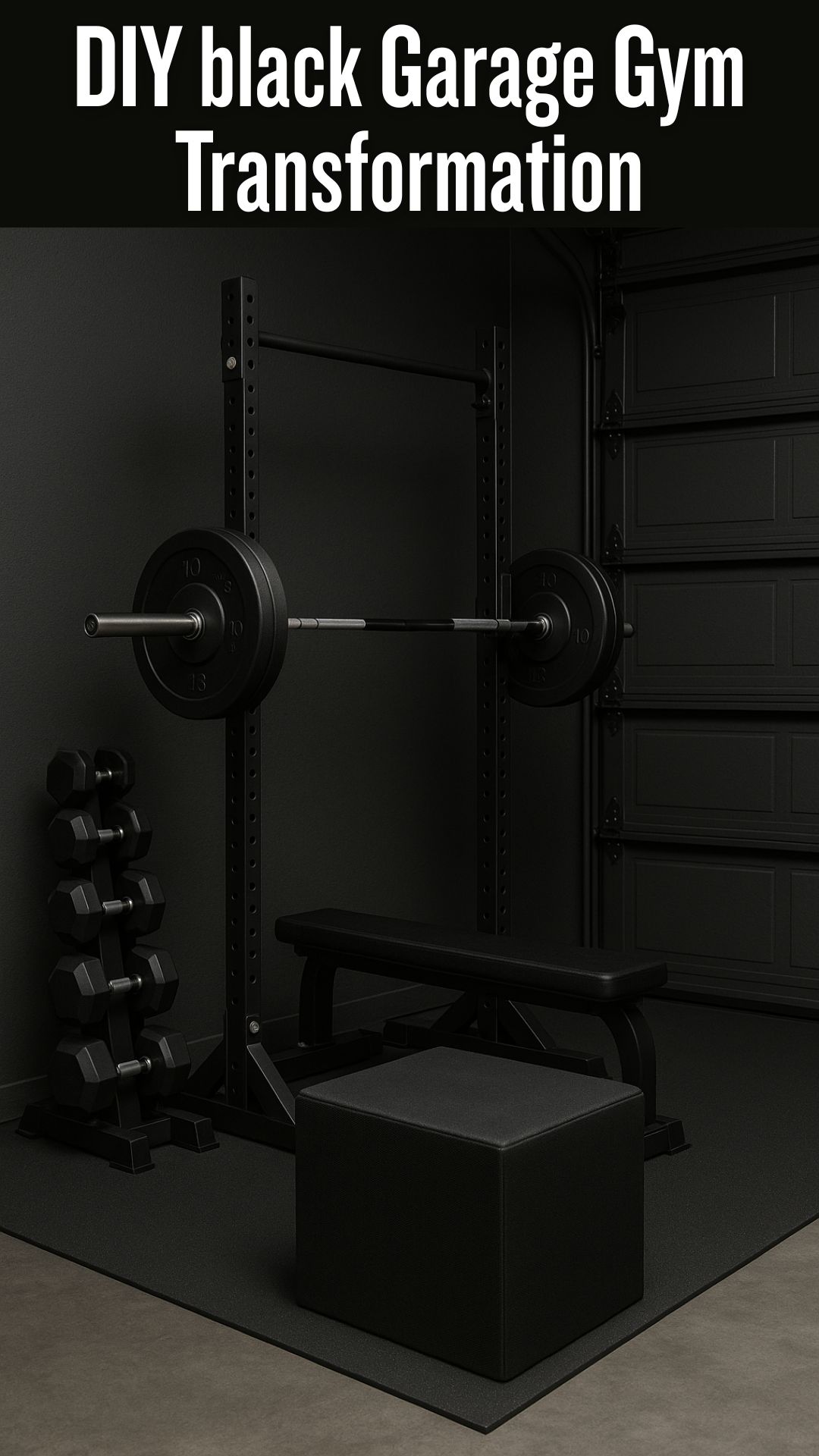 DIY Black Garage Gym Transformation That’ll Make You Ditch Your ...